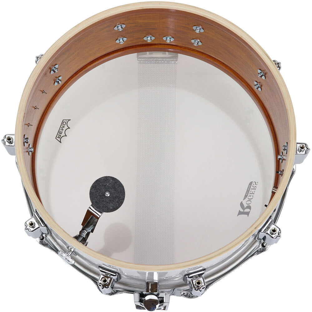 Rogers SuperTen Wood Series Snare Drum in White Marine Pearl Finish ...